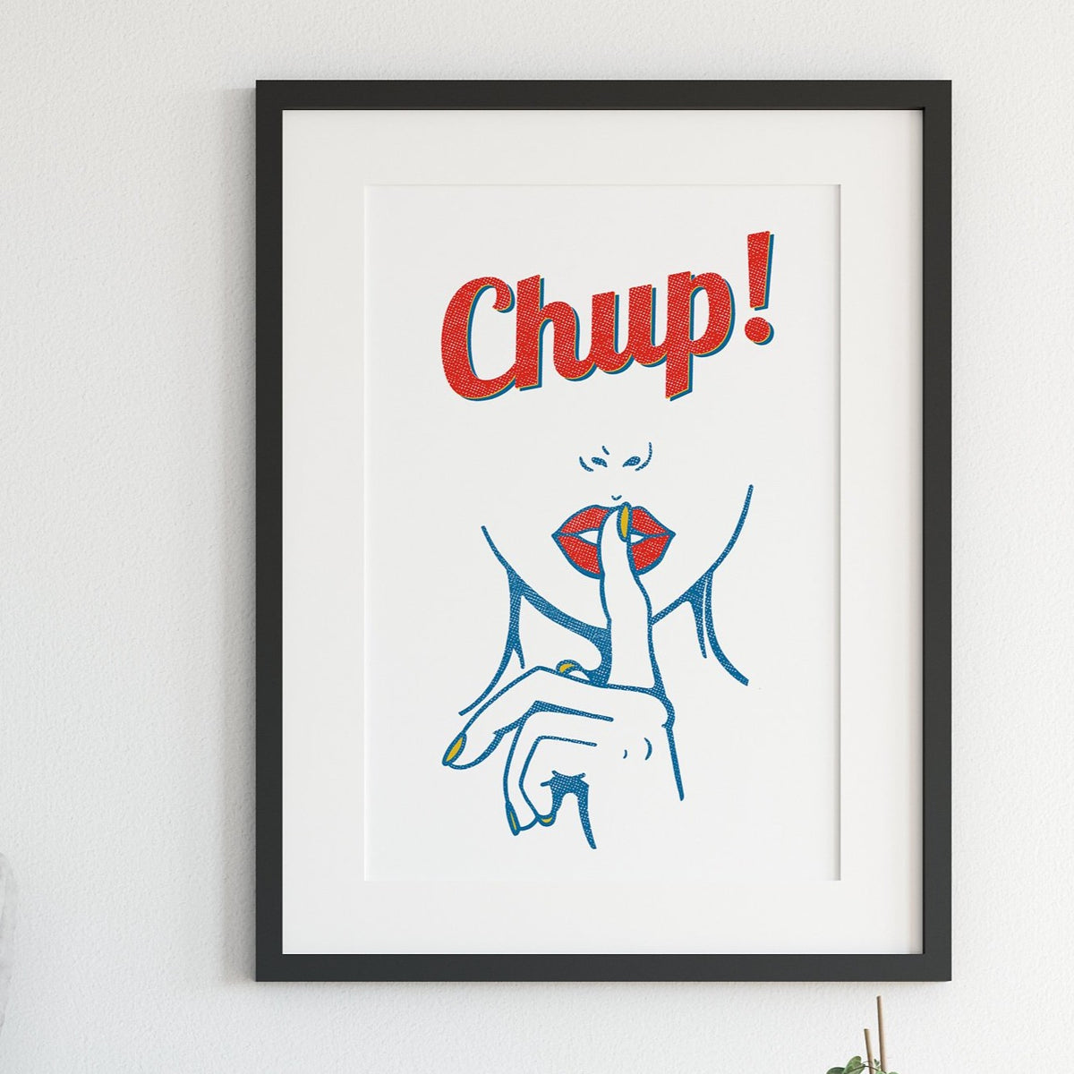 Chup! - Indian Desi Art Print Poster Wall Art | Śu Chē Art